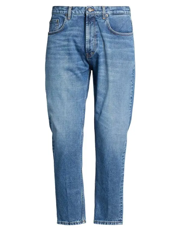 DONDUP Light Wash Cropped Tapered Jeans