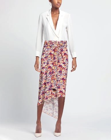 Rabanne Asymmetrical Floral Print Midi Skirt In Viscose Blend
