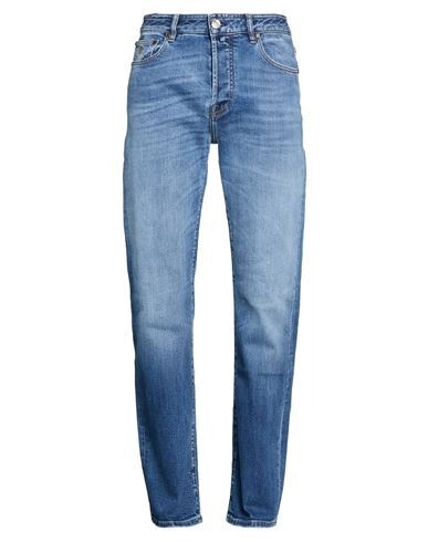 MOORER Jeans Size Cotton, Elastane - Blue