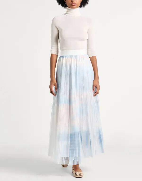 Peserico Pleated Tulle Maxi Skirt