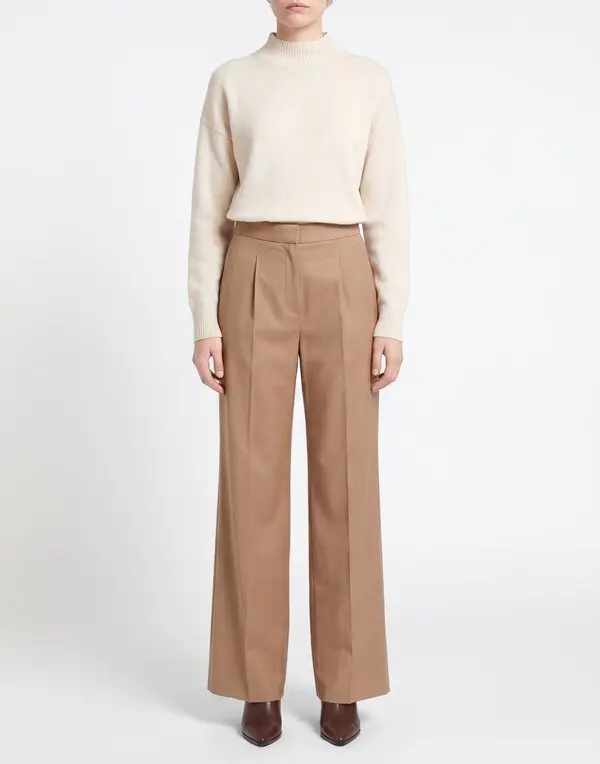 Max Mara Virgin Wool Flared Pants - Camel