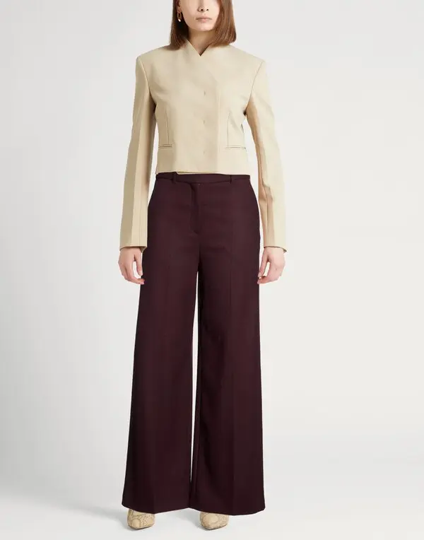 JOSEPH Pants Plum Size Virgin Wool, Polyamide, Elastane
