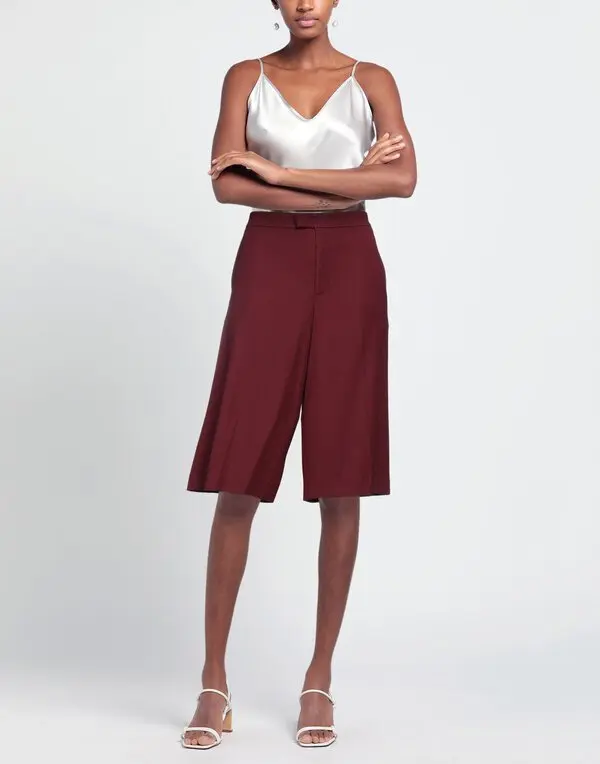 TWINSET High Waisted Wide Leg Tailored Shorts