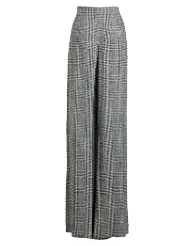 Emporio Armani Icon Pants Viscose Glen Plaid Wide-leg Trousers