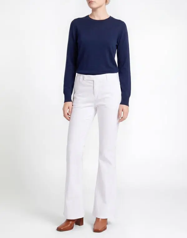 120% Lino Flared Canvas Stretch Pants