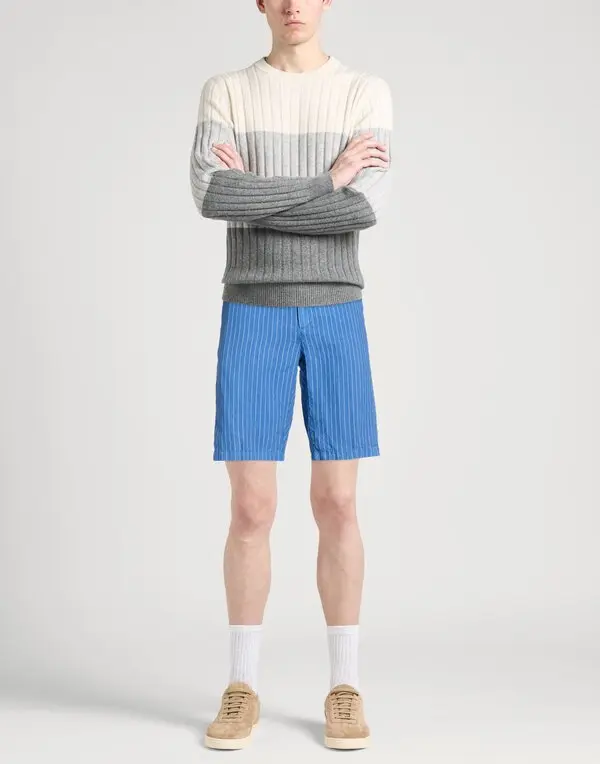 120% Lino Azure Linen Pinstriped Shorts