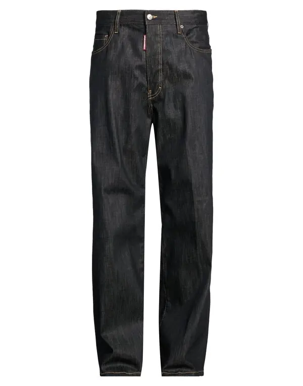 Dsquared2 Cotton Elastane Jeans With Leather Detail