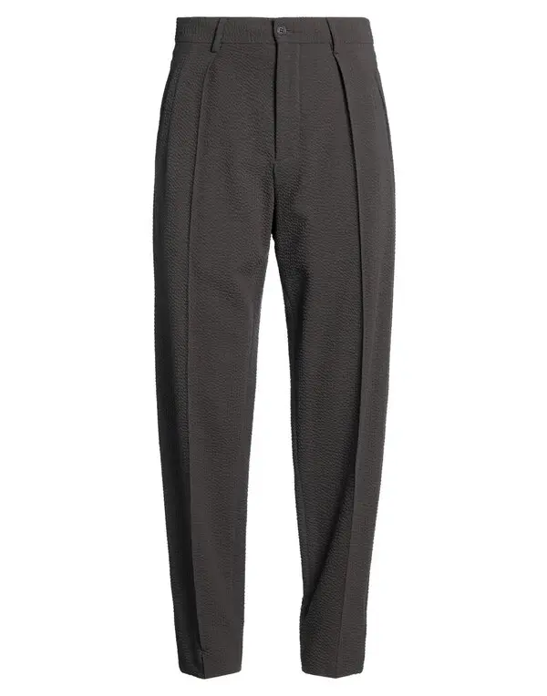 Giorgio Armani Charcoal Virgin Wool, Cashmere, Elastane Chino Pants