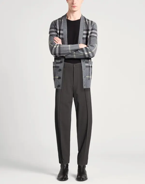 Giorgio Armani Charcoal Virgin Wool, Cashmere, Elastane Chino Pants