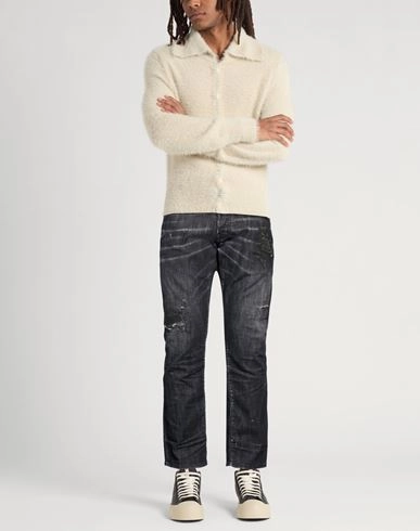 Dsquared2 Cotton Elastane Jeans With Cow Leather Detail