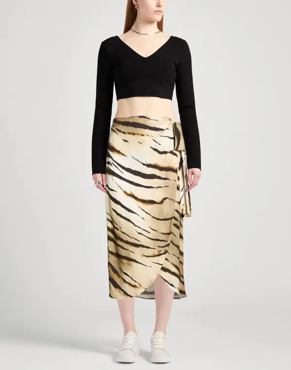 TWINSET Tiger-print Midi Wrap Skirt