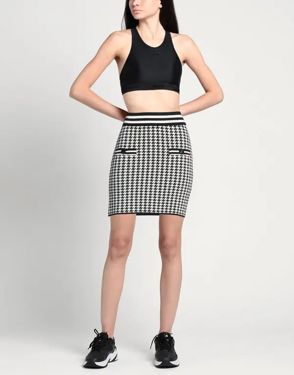 GAELLE PARIS Houndstooth Knit Mini Skirt