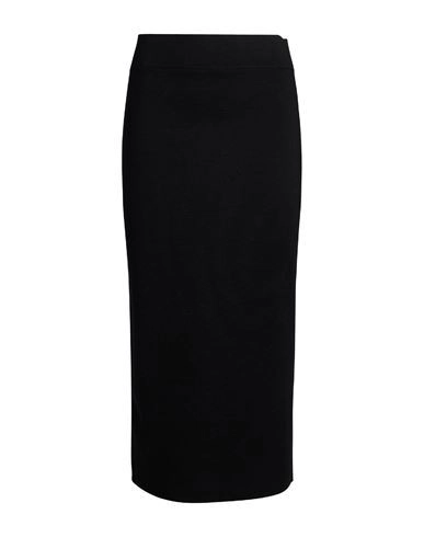 ANNA MOLINARI Midi Skirt Charcoal Size Merino Wool - Black