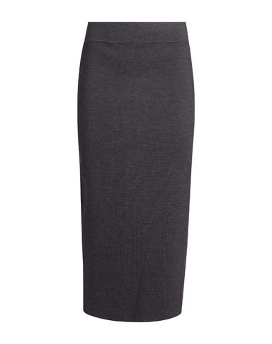 ANNA MOLINARI Midi Skirt Charcoal Size Merino Wool - Grey