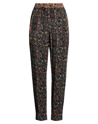 Isabel Marant Étoile Silk Georgette Multicolor Printed Pajama Pants - Black