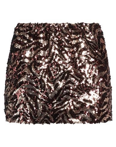 CARLA G. Mini Skirt Size Polyester - Brown