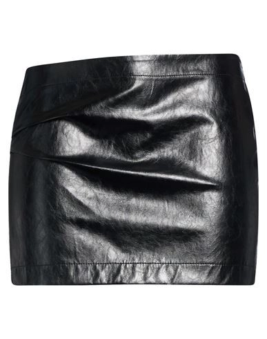 CARLA G. Mini Skirt Tan Size Polyurethane, Viscose, Polyester, Cotton, Metal Fiber - Black
