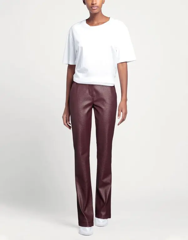 CARLA G. Textured Polyurethane Blend Bootcut Pants