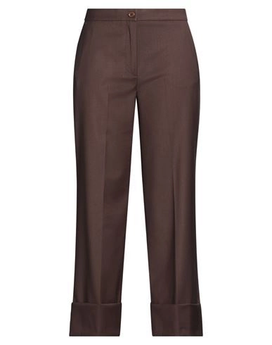 OLTRE Pants Dark Size Polyester, Elastane - Brown