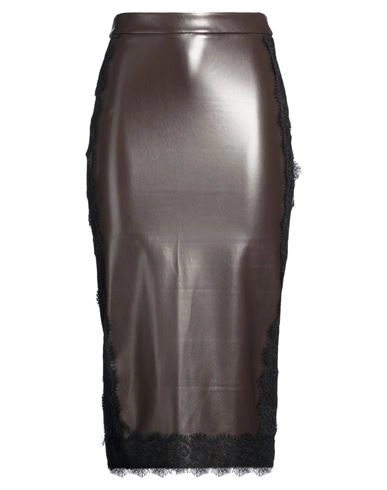 OLTRE Midi Skirt Dark Size Polyester - Brown
