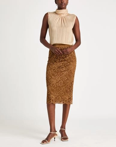OLTRE Lace Pencil Skirt With Velvet Trims