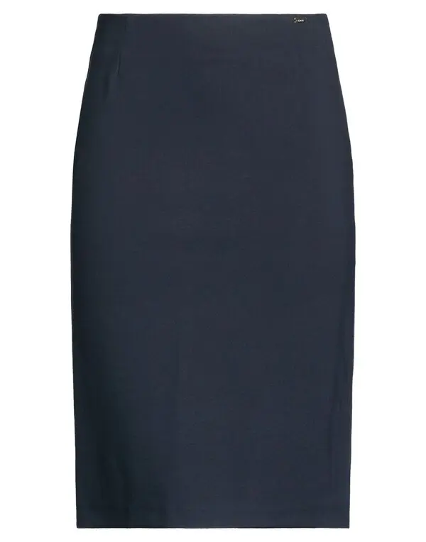 KAOS Midi Skirt In Midnight Viscose Blend