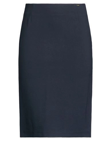 KAOS Midi Skirt In Midnight Viscose Blend - Midnight Blue