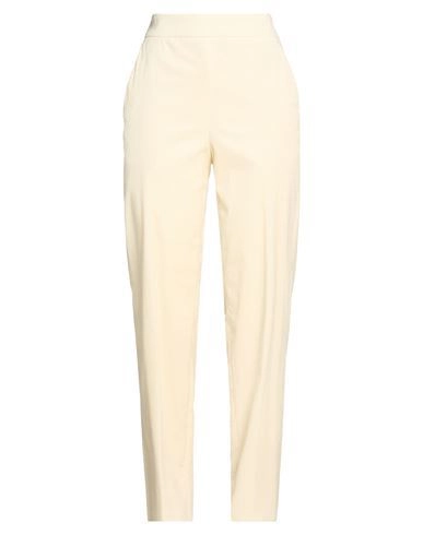 Agnona Pants Cream Size Cotton, Cashmere, Elastane - White