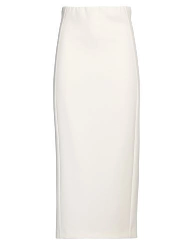 SEMICOUTURE Stretch Crepe Midi Skirt - Cream