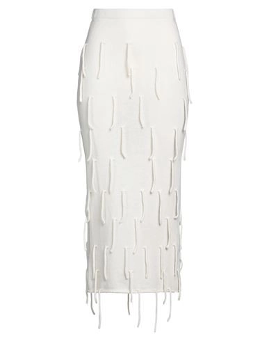 Liviana Conti Midi Skirt Ivory Size Wool, Polyamide - White