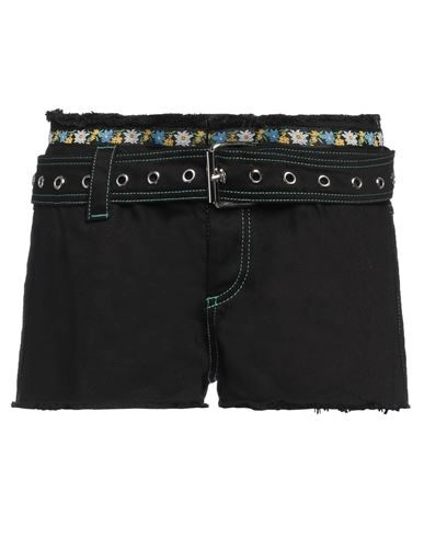 CORMIO Embellished Denim Shorts - Black