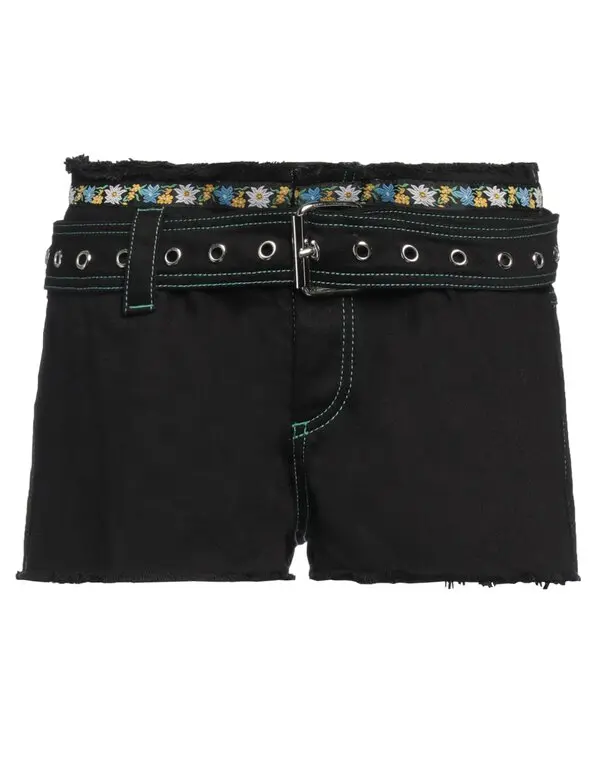 CORMIO Denim Shorts With Embellished Belt