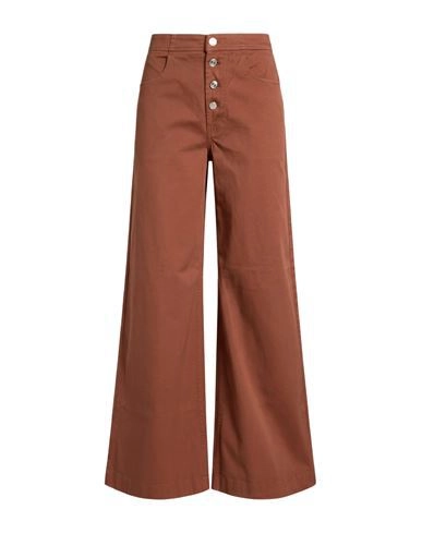 DEPARTMENT 5 Pants Ivory Size Cotton, Elastane - Brown
