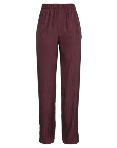 DONDUP Pants Burgundy Size Acetate, Silk - Red