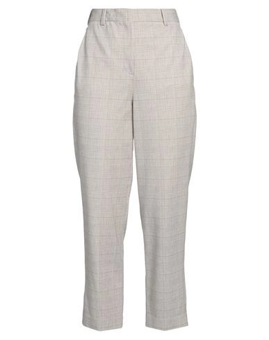 CIRCOLO 1901 Taupe Glen Plaid Jersey Pants - Grey
