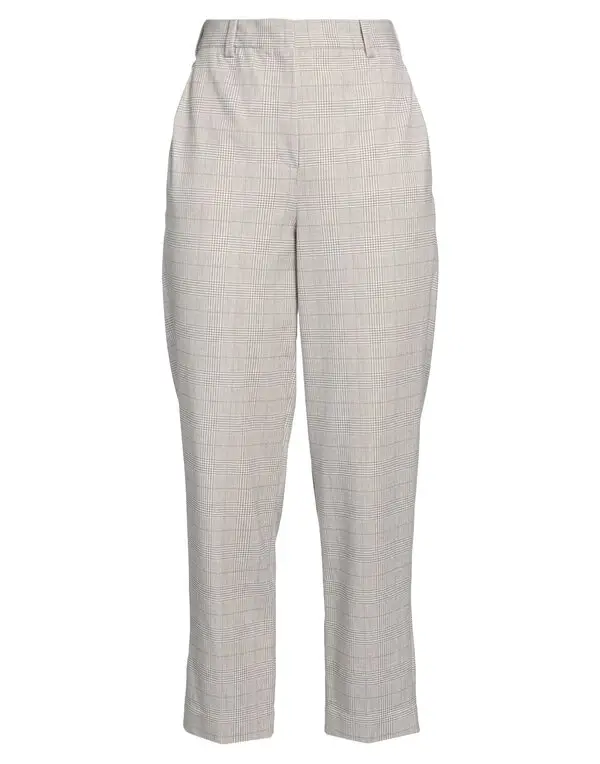 CIRCOLO 1901 Taupe Glen Plaid Jersey Pants