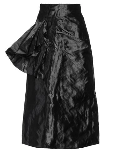 MAISON MARGIELA Midi Skirt Size Polyester, Metallic Fiber, Silk - Black