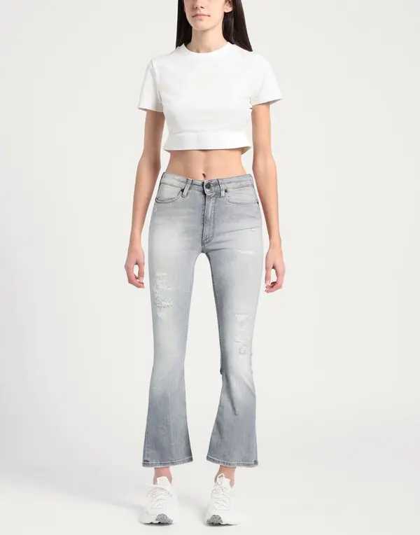 DONDUP Cropped Flared Jeans In Organic Cotton And Recycled Elastane