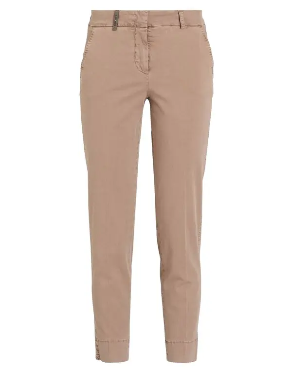 Peserico Tapered Gabardine Pants - Beige