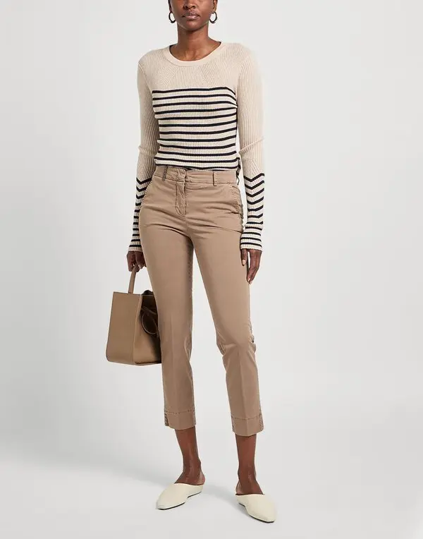 Peserico Tapered Gabardine Pants - Beige