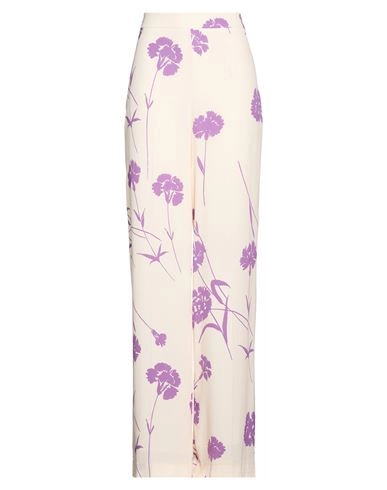 TWINSET Pants Cream Size Viscose - Purple