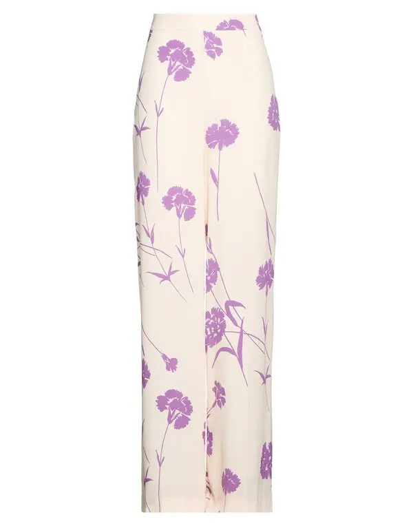 TWINSET Viscose Floral-print Wide-leg Pants