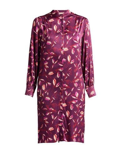 PUROTATTO Midi Dress Plum Size Viscose, Elastane - Purple