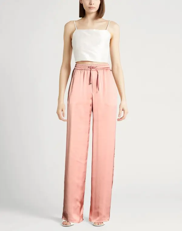 Herno Wide-leg Satin Pants - Pink