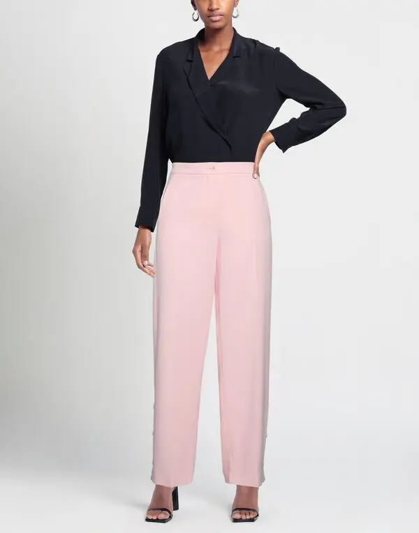 Moschino Wide Leg Tailored Crepe Pants
