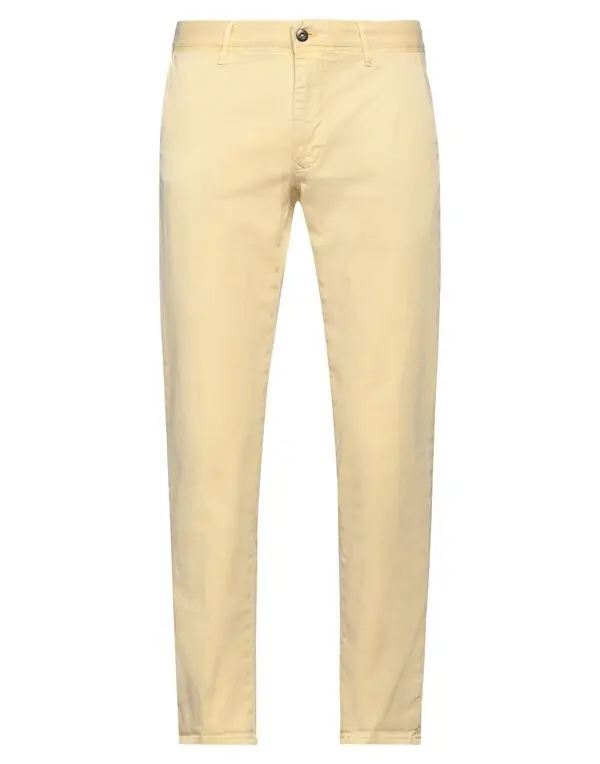 Incotex Cotton Elastane Chino Pants - Pastel Yellow