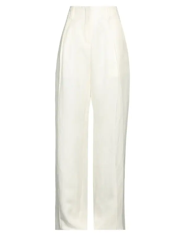 FERRAGAMO Silk And Linen Blend Satin Twill Trousers