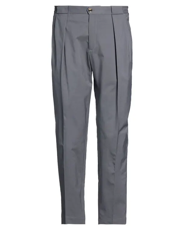 BRIGLIA 1949 Virgin Wool Blend Tapered Cropped Pants - Charcoal