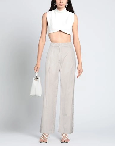 GRIFONI Light Cotton Wide-leg Poplin Pants