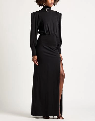 Versace Cotton Elastane Maxi Dress With Buckle Detail